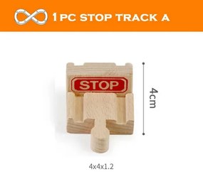 Rozšíření dřevěné trati (různé příslušenství) k elektrickému vláčku (1-10) Barva: 1pc stop a