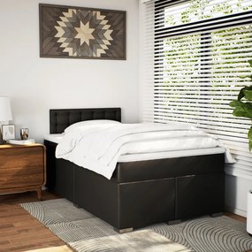 Box spring postel s matrací černá 120 x 200 cm umělá kůže 3288416