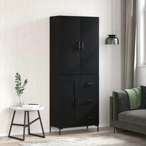 vidaXL Skříň highboard 69,5 x 34 x 180 cm kompozitní dřevo [3196011] Barva: Černá