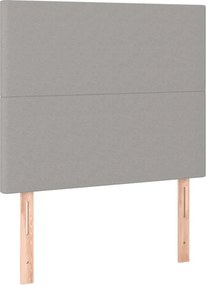 Box spring postel s matrací světle šedý 100 x 200 cm textil 3136413