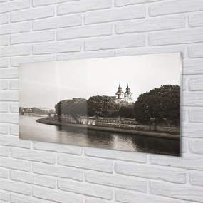 Obraz na skle Krakow River bridge 120x60 cm