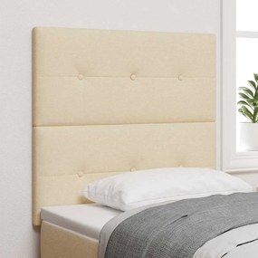 Výškově nastavitelné čelo postele s čelo Krémová 100 cm textil 3337813