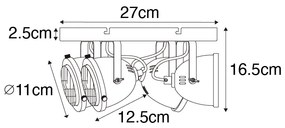 Průmyslové bodové světlo černé 4-světlo - Emado