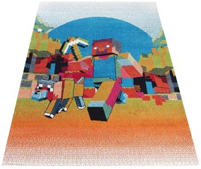 Dětský kusový koberec Mondo 105 Minecraft vícebarevný Rozměr: 200x290 cm