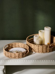 Sinsay - Pletený dekorativní tác s úchyty - béžová