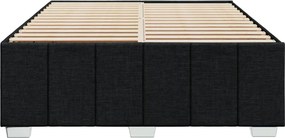 Rám postele bez matrace černý 140 x 190 cm textil 3284834