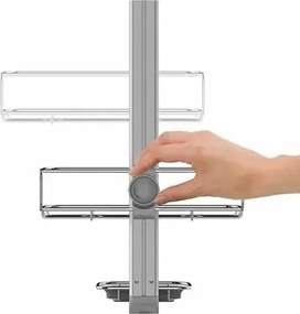 Simplehuman Nastavitelný set poliček a držáku do sprchy /  Caddy– závě