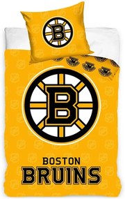 Hokejové ložní povlečení NHL Boston Bruins Shields - 100% bavlna Renforcé - 70 x 90 cm + 140 x 200 cm