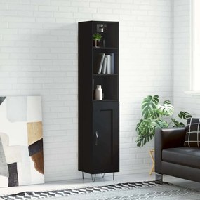 vidaXL Skříň highboard 34,5 x 34 x 180 cm kompozitní dřevo [3190079] Barva: Černá