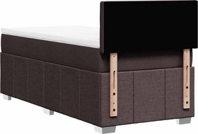 Box spring postel s matrací tmavě hnědá 90x200 cm textil 3286968