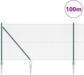 Svařované drátěné ploty s hroty 100 x 1 m Ocel potažená PVC 3352145