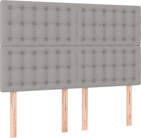 Box spring postel s matrací světle šedá 140 x 200 cm textil 3137477