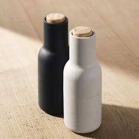 Audo Copenhagen Mlýnek na sůl a pepř Bottle Ash/Carbon Beech - set 2 ks, šedá barva, černá barva, dřevo, plast