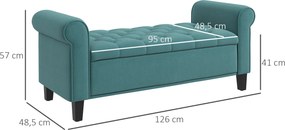 HOMCOM Čalouněná lavice, lavice k posteli, sedací lavice sametového vzhledu, lavice do předsíně s úložným prostorem do ložnice, max. nosnost 120 kg, …