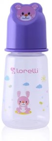 Kojenecká lahvička Lorelli 125 ML s víkem ve tvaru zvířete VIOLET