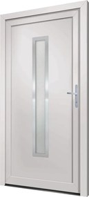 vidaXL Vchodové dveře antracitové 98 x 200 cm PVC [3187893] Barva: antracitová zvenku / bílá uvnitř