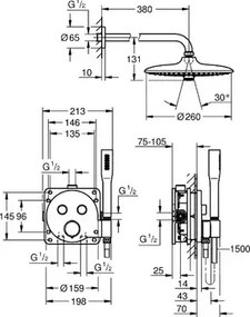 Grohe Precision SmartControl - Sprchový set s termostatem pod omítku p