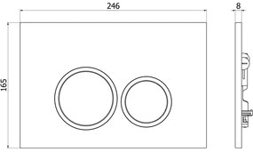 Mexen Tex 01, splachovací tlačítko, béžová, 6101-07