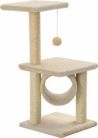 Škrabadlo pro kočky sisalové sloupky 65 cm béžové 170548