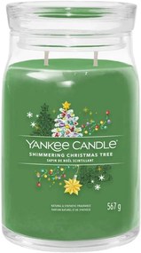Yankee Candle vonná svíčka Signature ve skle velká Shimmering Christmas Tree 567g