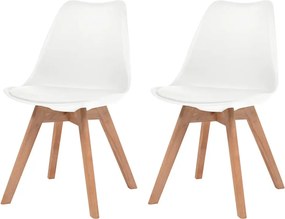 Jídelní židle 2 ks bílé plast 244783