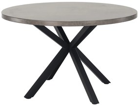 Jídelní stůl, beton / čierna, průměr 120 cm, MEDOR