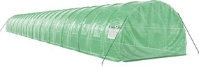 Skleník s ocelovým rámem zelený 72 m² 24 x 3 x 2 m 3188049