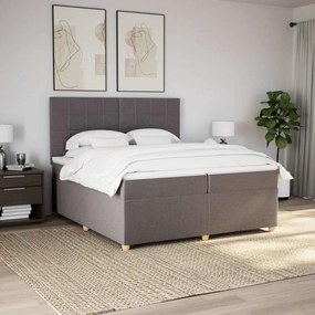 Box spring postel s matrací taupe 200x200 cm textil 3291391