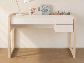 Benlemi Stůl STOLLY se 3 šuplíky a pastelkovníkem do dětského pokoje + ergonomická židle STARORŮŽOVÁ Zvolte rozměr židle: dítě 133 - 159 cm (výška stolu 71 - 82 cm)