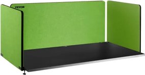 Desk Divider 152,4 cm Desk Privacy Panel, 3 Panel Privacy Akustický panel – Zelená