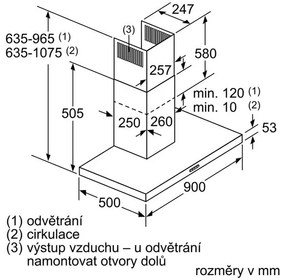 Bosch DWB97IM50 Komínový odsavač par