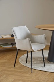 ACTONA Set dvou jídelních židlí s područkami BONITA béžový