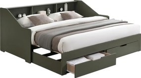 Rozkládací postel, šedozelená, MONETA Kondela 0000416684