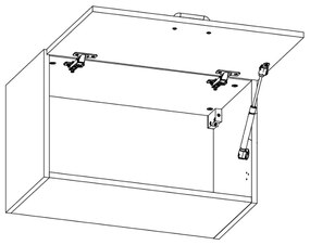 Aspen | horní skříňka G60KN | bílá lesk