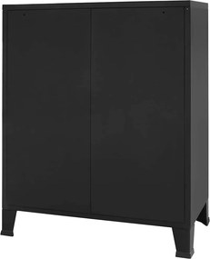 Skříň se zásuvkami kovová industriální styl 78x40x93 cm černá 245963