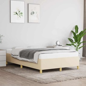 Rám postele bez matrací krémově 120x190 cm textil 3269643