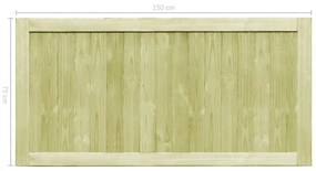Zahradní brána 2křídlá - FSC dřevo | 300x75 cm