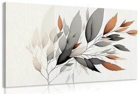 Obraz minimalistická větvička listů