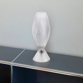 Stolní lampa Koral z biomateriálu, křišťálově čirá 33 cm