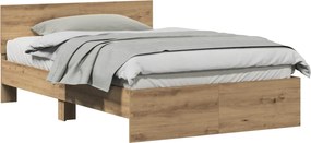 Rám postele s čelem s čelo Dub artisan 193 x 125 x 70 cm 3376061