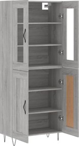 Skříň highboard šedá sonoma 69,5 x 34 x 180 cm kompozitní dřevo 3198375