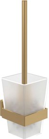 Villeroy & Boch Elements Striking - WC štětka nástěnná s držákem, sklo/kartáčované zlato TVA15201700076