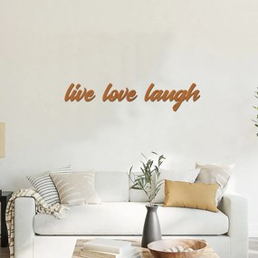 dřevo života Dřevěný nápis na zeď LIVE LOVE LAUGH Barevný vzor: Horský dub, Velikost textu: 50x10