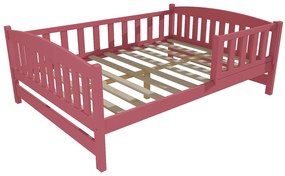 Vomaks Dětská postel DP 002 XL se zábranou Rozměr: 160 x 200 cm, Barva: barva růžová