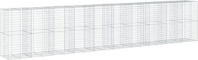 Gabionový koš s víkem 1 000 x 100 x 200 cm pozinkované železo 3295243