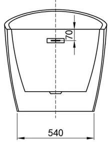 BPS-koupelny Volně stojící akrylátová vana HYD-FOR520C 170x75 bílá, odtokový komplet chrom