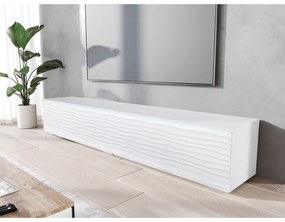 TV stolek/skříňka Dlone 180 MDF, Barva: biały / biały jodełka, Osvětlení: osvětlení LED - bílé