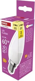 EMOS Classic Candle 6,5W E14 teplá bílá / Žárovka / náhrada za 60 W /