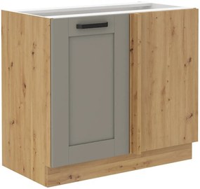 Kuchyňská skříňka LUNA 105 ND 1F BB korpus: dub artisan, barva dvířek: světle šedá CLAY