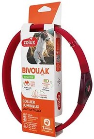 Zolux S.A.S. Obojek LED velký BIVOUAK 30-60cm USB červená Zolux